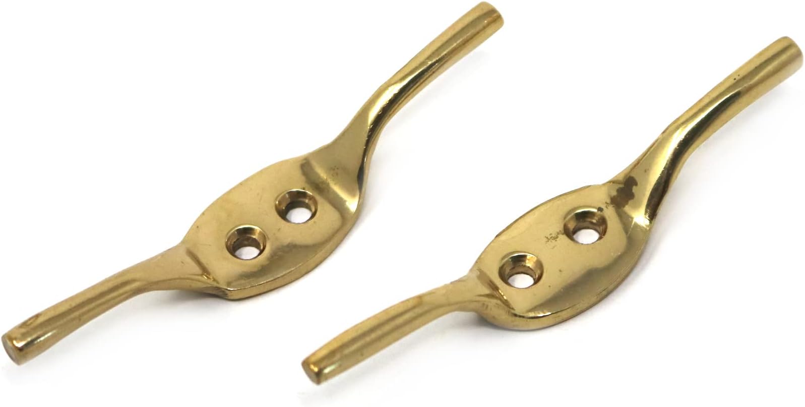 Merriway® BH01551 (2 Pcs) Rope Cord Cleat Hooks, 75mm (3 inch) Polished ...
