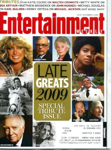 Entertainment Weekly December 4 2009 Celebrities Who Died in 2009 on ...