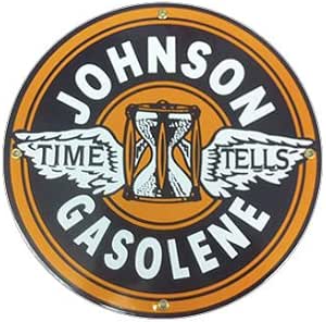 Amazon.com: Johnson Gasoline Porcelain Sign : Home & Kitchen