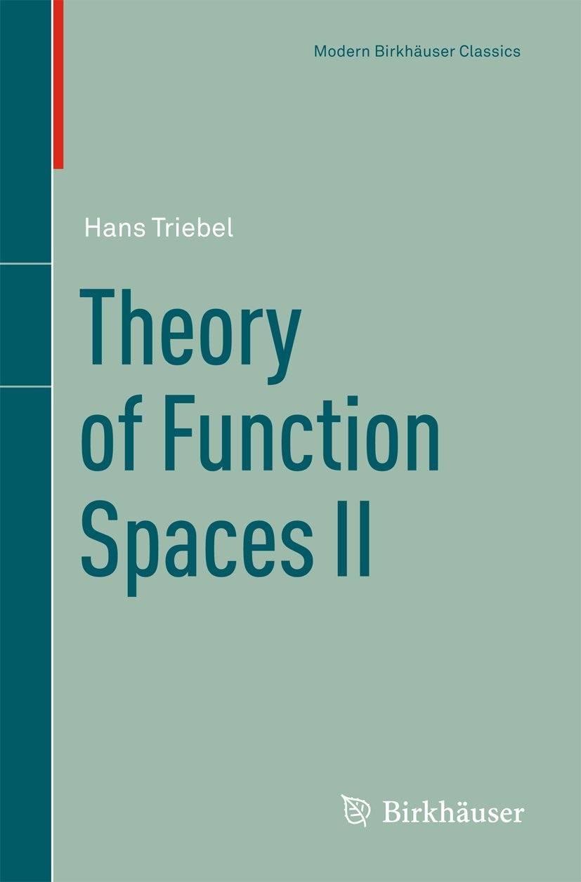 Theory of Function Spaces II (Modern Birkhäuser Classics): Triebel, Hans: 9783034604185: Amazon ...