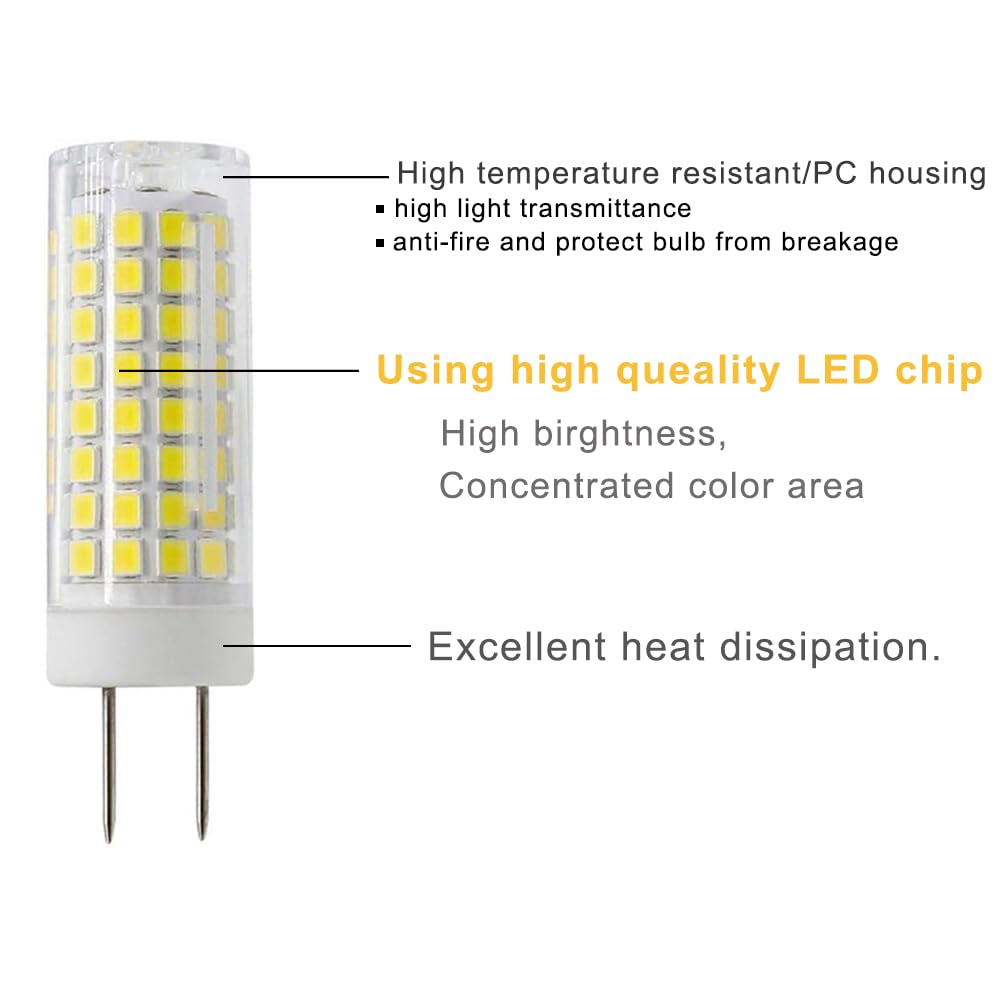 Snapklik.com : G8 Led Bulb, 75W Halogen Bulb Replacement,Dimmable 7W G8 ...
