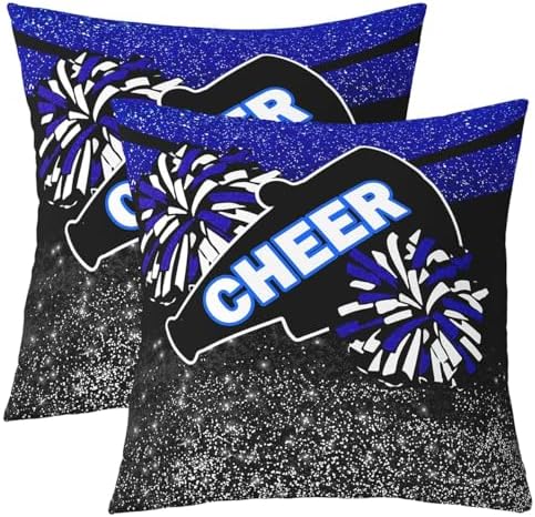 Amazon.com: Cheers Reversible Throw Pillow Covers,Cheerleading Glitter ...