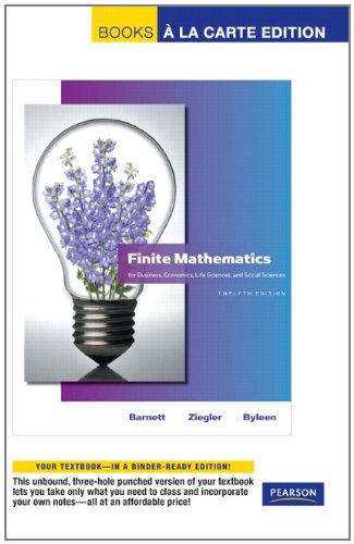 Finite Mathematics for Business, Economics, Life Sciences and Social ...