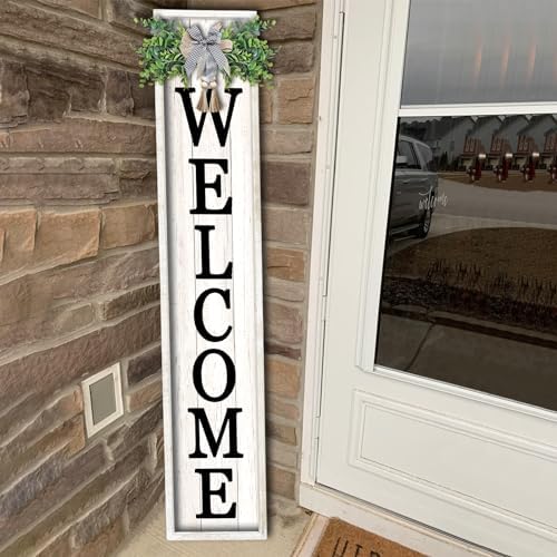 Amazon.com : Welcome Sign for Front Porch Standing 45"X9" Large Outdoor ...