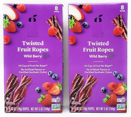 Amazon.com: Wild Berry Twisted Fruit Ropes, Made with Real Fruit Puree ...