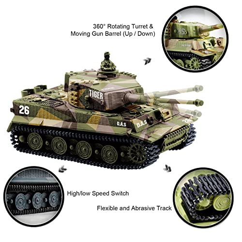 Cheerwing 1:72 German Tiger 1 Panzer Tank RC Model Tank - Scale Model ...