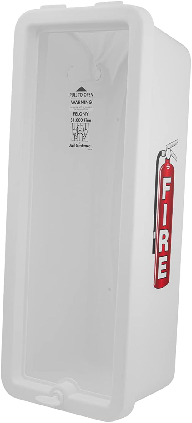 White Surface-Mounted Fire Extinguisher Cabinet for 5 lb. Fire ...
