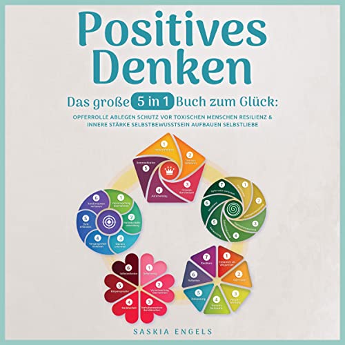 Positives Denken - Das große 5 in 1 Buch zum Glück: Opferrolle ablegen ...
