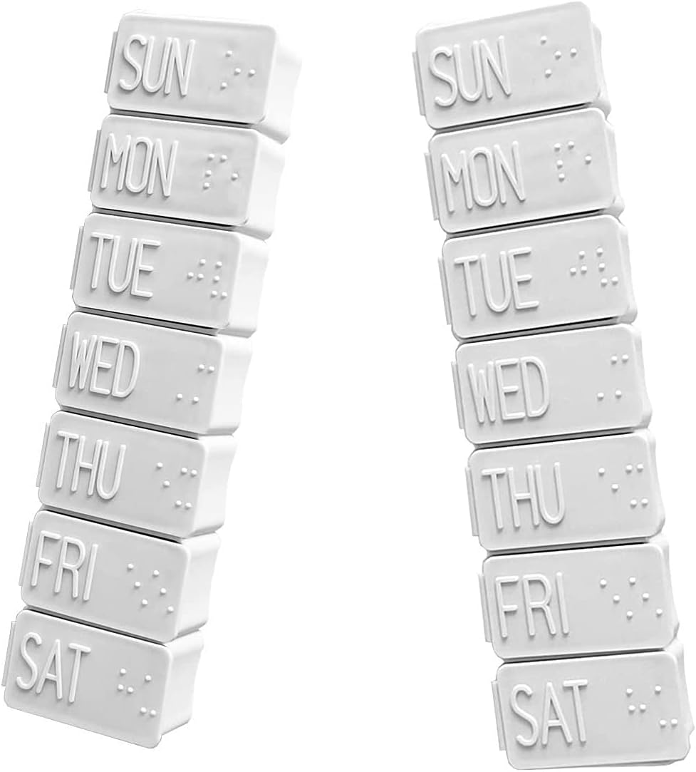 Weekly Pill Organizer, Portable 7 Day Pill Box, Travel Medicine ...