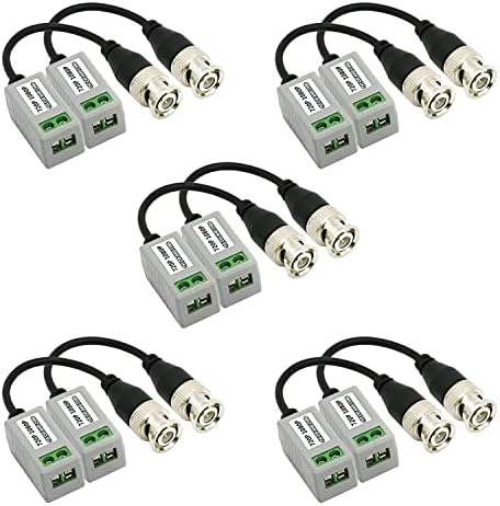 zdyCGTime Balun HD Cat5 RJ45 to BNC Video Baluns transceiver Passive ...