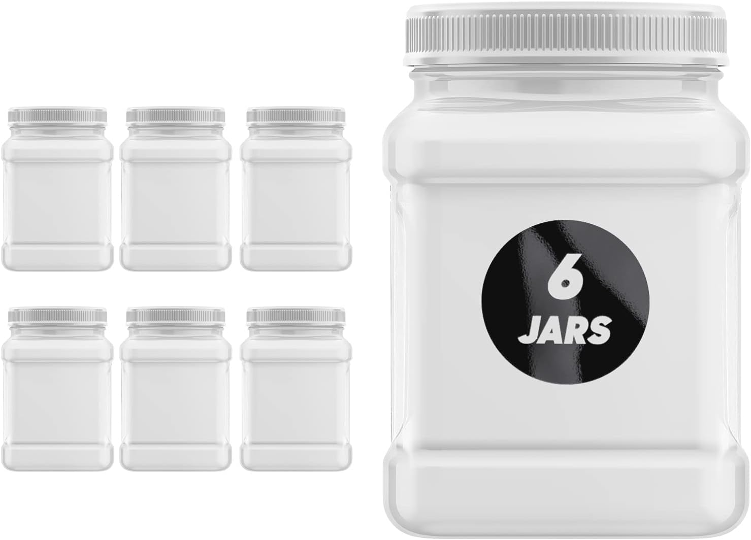 Amazon.com: Cornucopia Square Gallon Size Clear Plastic Canisters (2 ...
