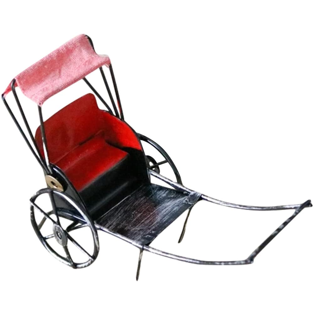 Buy Healifty Vintage Rickshaw Model Metal Rickshaw Ornament Rickshaw ...