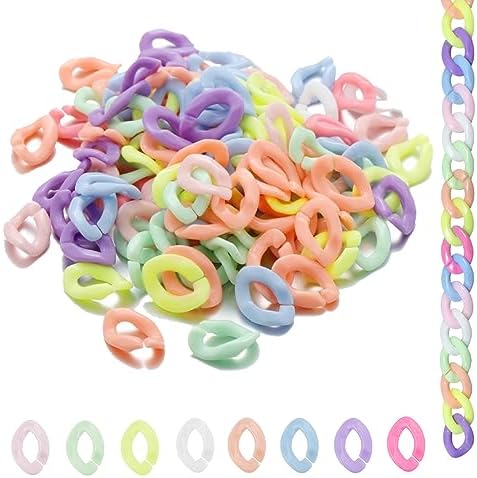 Amazon.com: HLTOO 410PCS Acrylic Linking Rings, Link Connectors ...
