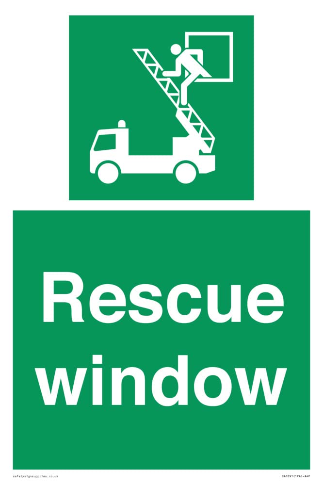 Rescue window Sign – 200x300mm – A4P – BigaMart