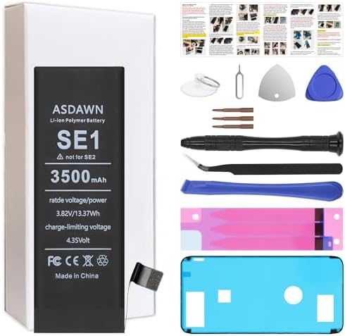 Amazon.com: ASDAWN 3500mAh SE1 Battery for iPhone SE 2016 A1662 A1723 ...