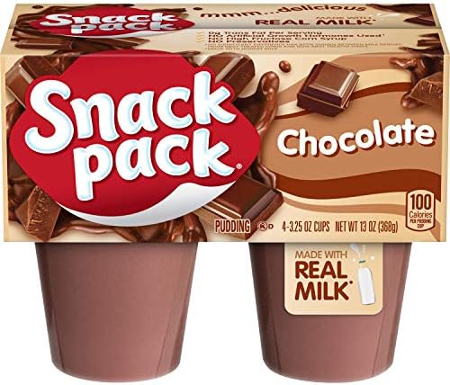 Amazon.com : Snack Pack Chocolate Pudding Cups, 4 Count, 12 Pack ...