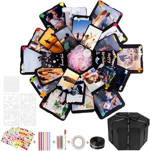 Cosswe Explosion Box, Surprise Box DIY Photo Album Scrapbook Folding ...
