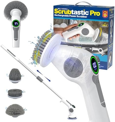 SCRUBTASTIC PRO Electric Spin Scrubber, Electric Shower Scrubber ...