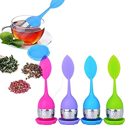 Silicone Handle Tea Infuser Stainless Steel Strainer for Tea Pot, Mug ...