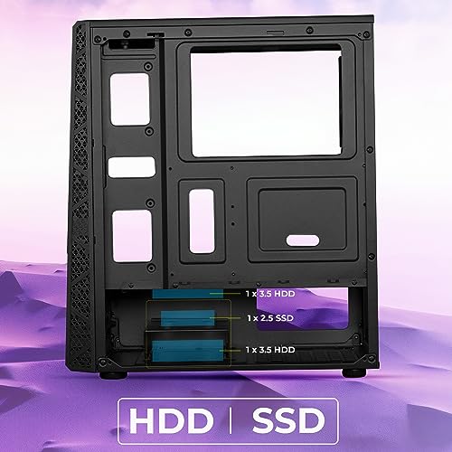 ZEBRONICS TACHI Mid-Tower Premium Gaming Cabinet, ATX/M-ATX/M-ITX, 1 x ...