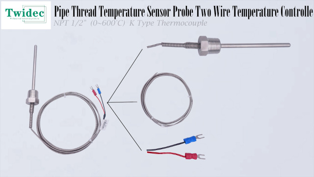 Watch Twidec/2M NPT 1/2"inch ﹙6X100MM﹚ Pipe Thread Temperature Sensor ...