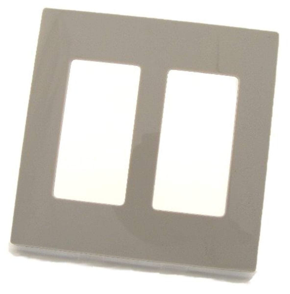 Leviton 80309-SGY 2-Gang Decora Plus Screwless Wall Plate - Gray ...