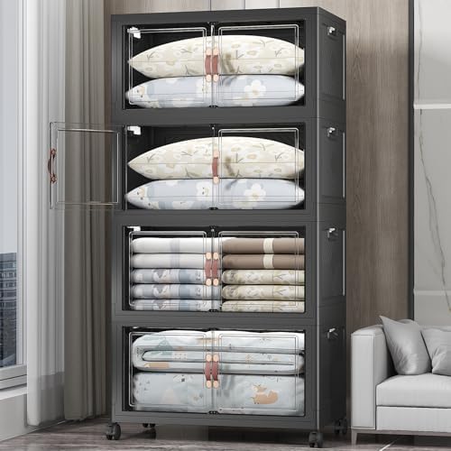 Amazon.com - UAMFURI 672QT Lockable Storage Bins with Lids - Stackable ...