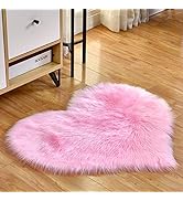 Amazon.com: YRXRUS Heart Rug, Teal Heart Shaped Rug, Fluffy Faux Fur ...