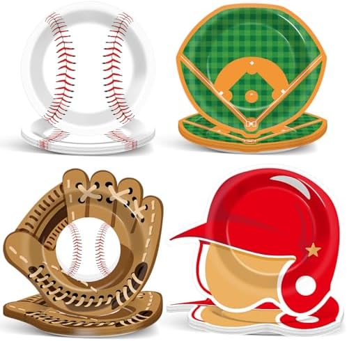 Amazon.com: Justforjoyful 48PCS Baseball Party Supplies Baseball Party ...