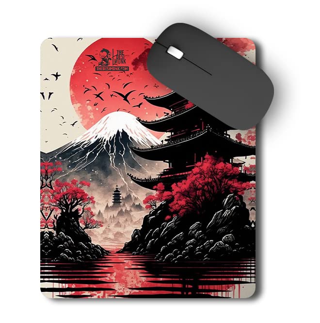 The Desi Monk Minka mountain with sunset Mouse Pad for Gamers ...