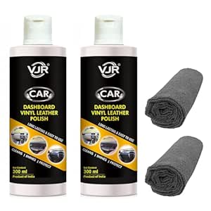 VJR Dashboard Vinyl Leather Polish Wax (300 ml) (Pack of 2) - Advanced ...