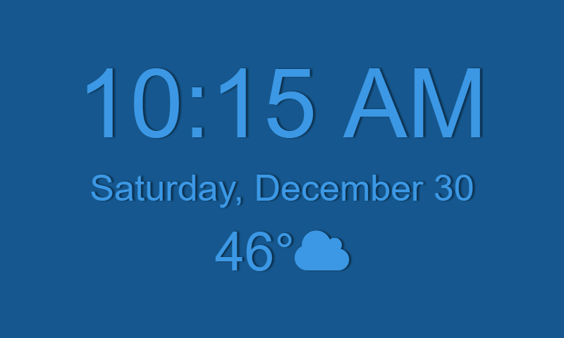 Digital Wall Clock & Weather Station - always on - App on Amazon Appstore