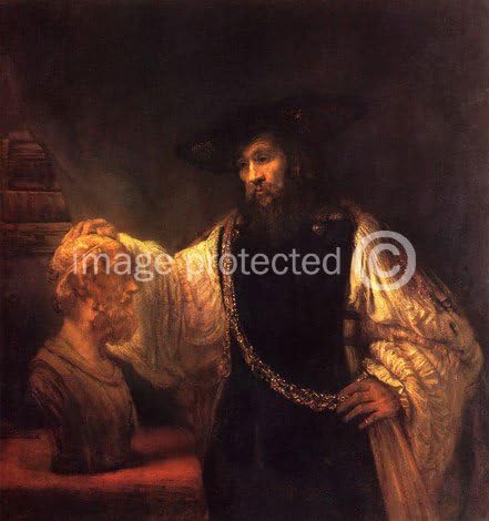 Amazon.com: Rembrandt Poster Aristotle Contemplating Bust Of Homer - 11 ...