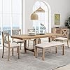 Amazon.com - Merax Dining Table Set for 6, 82“ Extendable Dining Table ...