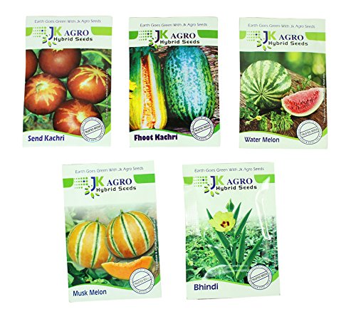 5 Variety Deluxe JK Agro Vegetable Seeds Create a Deluxe Garden (5 ...