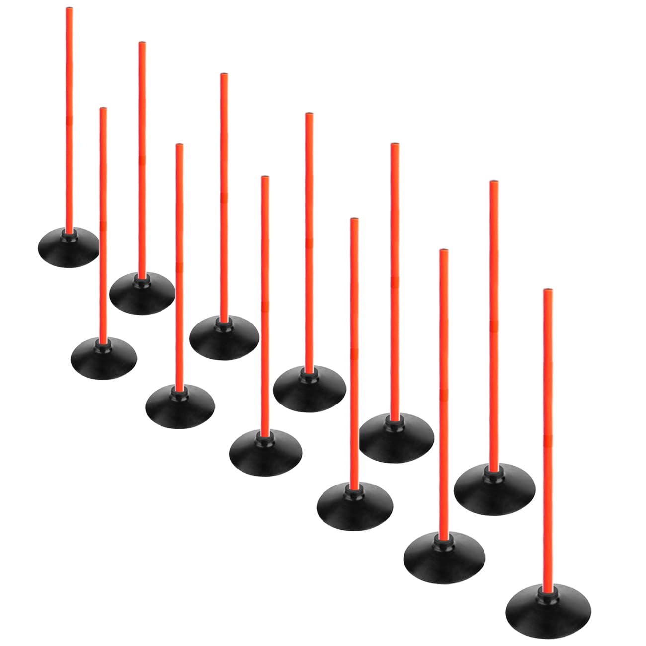 Snapklik.com : ASENVER Orange Soccer Agility Poles Set Detachable ...