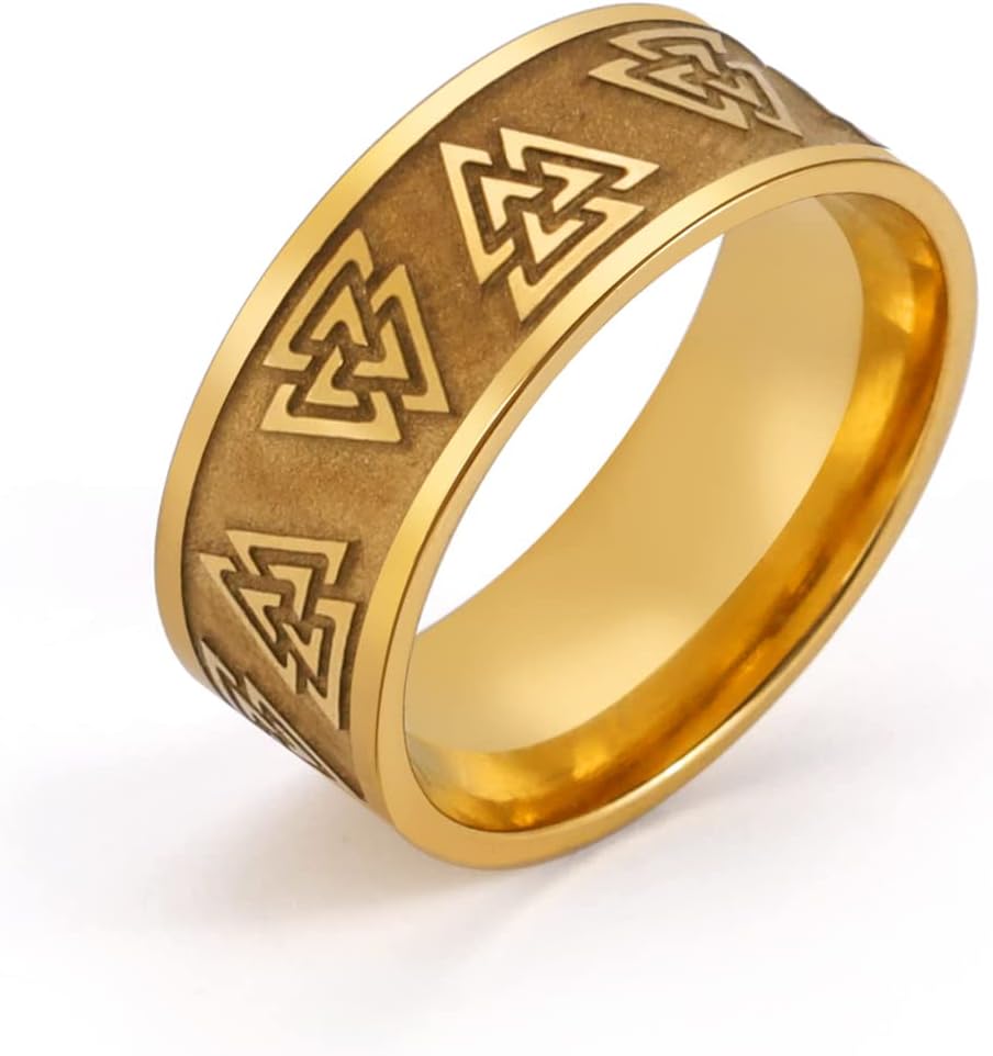 SIPURIS Valknut Viking Rings for Men Nordic Rune Rings Stainless Steel ...