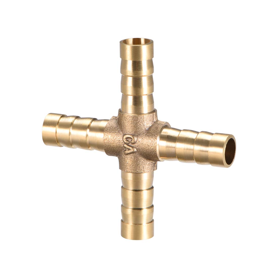 Amazon.com: uxcell 8mm or 5/16" ID Brass Barb Splicer Fitting 4 Ways ...