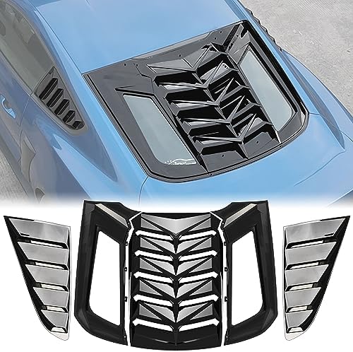 Amazon.com: Rear & Side Window Louvers for Ford Mustang 2015-2023 in GT ...