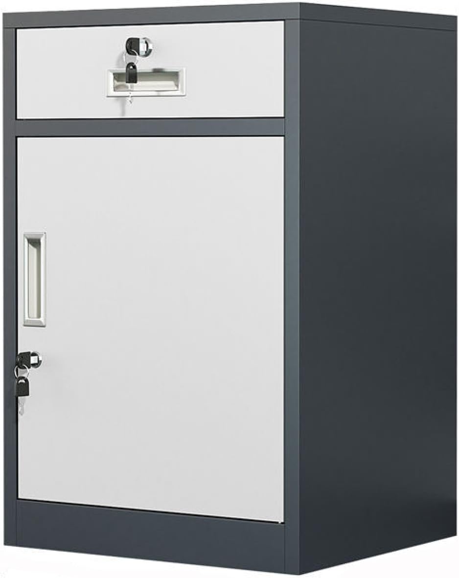 Metal Mobile Office Storage Cabinet with Adjustable Shelves Lockable ...