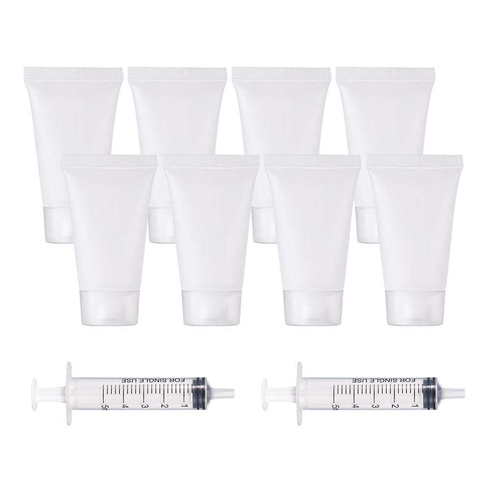 Amazon.com: BENECREAT 30 Pack 0.5oz Clear Empty Tubes with Plastic ...