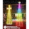 Amazon.com: 8FT Smart LED Outdoor Christmas Tree, App Control DIY Color ...