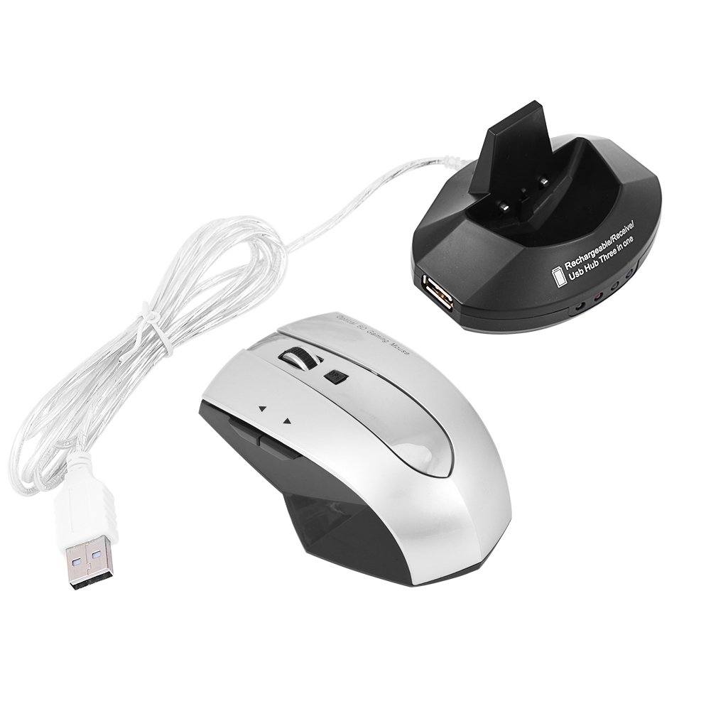 Amazon.com: 2.4GHz Wireless Optical Mouse Rechargeable Silent Gaming ...