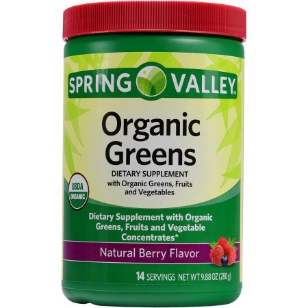 Amazon.com: Spring Valley Organic Greens, Berry Flavor, 9.88 oz