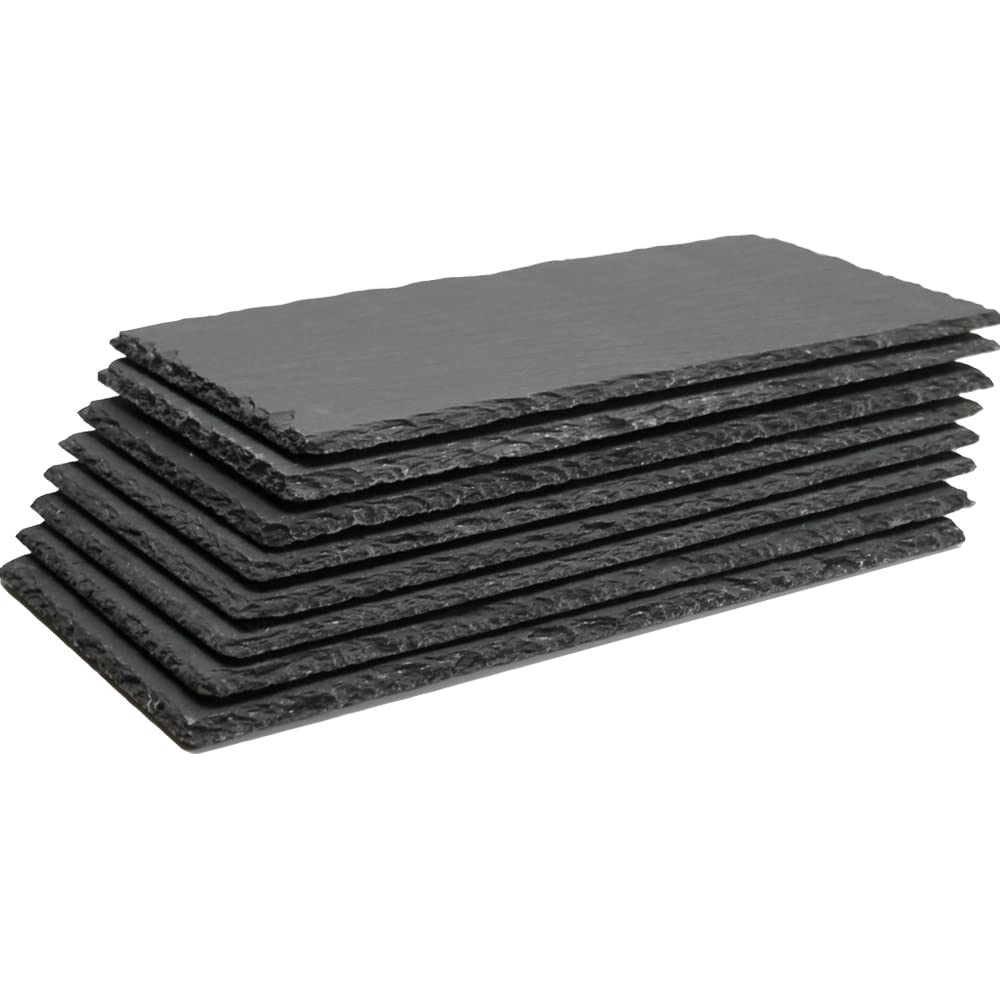 Snapklik.com : Lingluox 11"x6" 8 Pack Of Black Slate Cheese Board ...