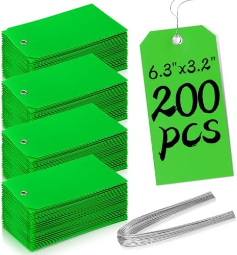 Amazon.com : COIHAF 200 Pcs Large Plastic Shipping Tags with Wire ...