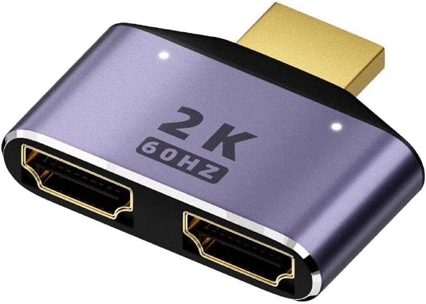 Amazon.com: Black 2K Splitter FullHD 1080P Video Splitter 1X2 Split 1 ...
