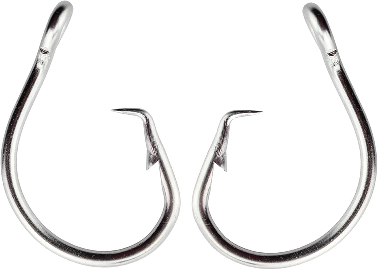 Amazon.com : 20pcs Fishing Tuna Circle Hooks Extra Strong Stainless ...
