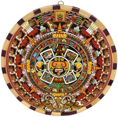 Calendario Azteca de Madera con Relieves, Diseño Colorido, Decoración ...
