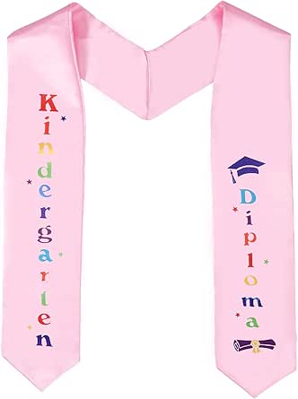 Amazon.com: BOXOB Kids Graduation Stole, Double Sided Shiny ...